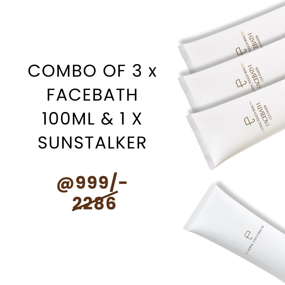 Buy 4 at 999 (Combo of 3 x Facebath 100ml & 1 x Sunstalker 50g ...