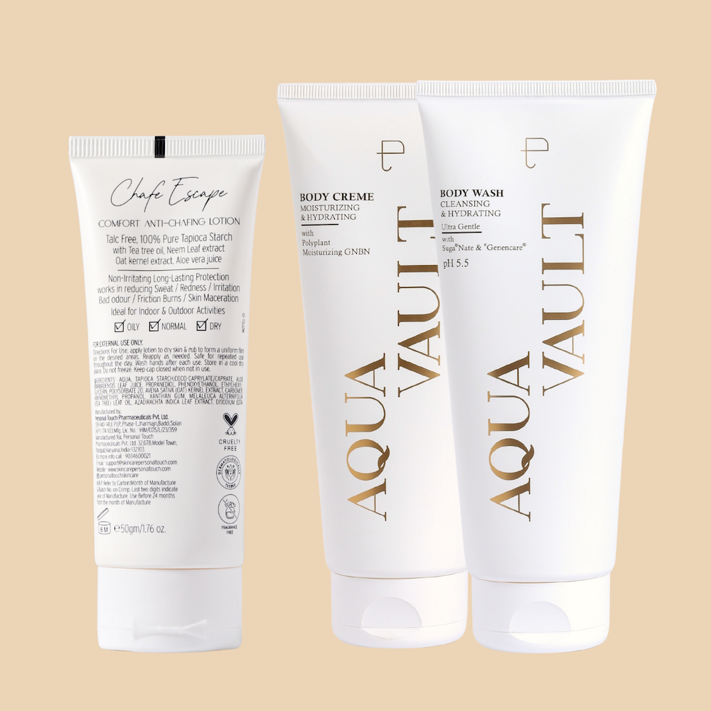 Combo of Chafe Escape, Body Wash & Cream – Personal Touch Skincare
